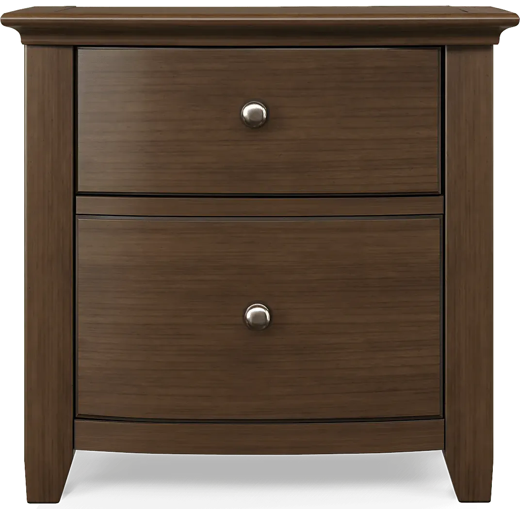 Santa Cruz 5 Pc Brown Cherry Dark Wood Twin Bedroom Set With Chest, 3 ...