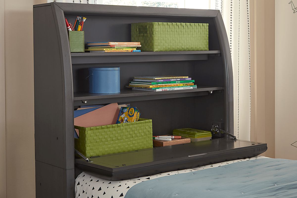 Santa Cruz Gray 3 Pc Twin Bookcase Bed | Rooms to Go