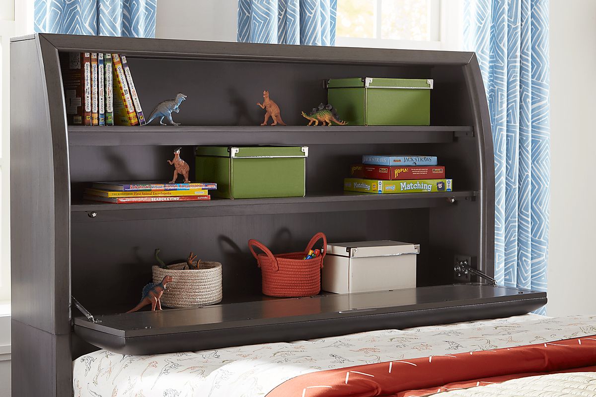 Santa Cruz Gray 3 Pc Twin Bookcase Bed | Rooms to Go