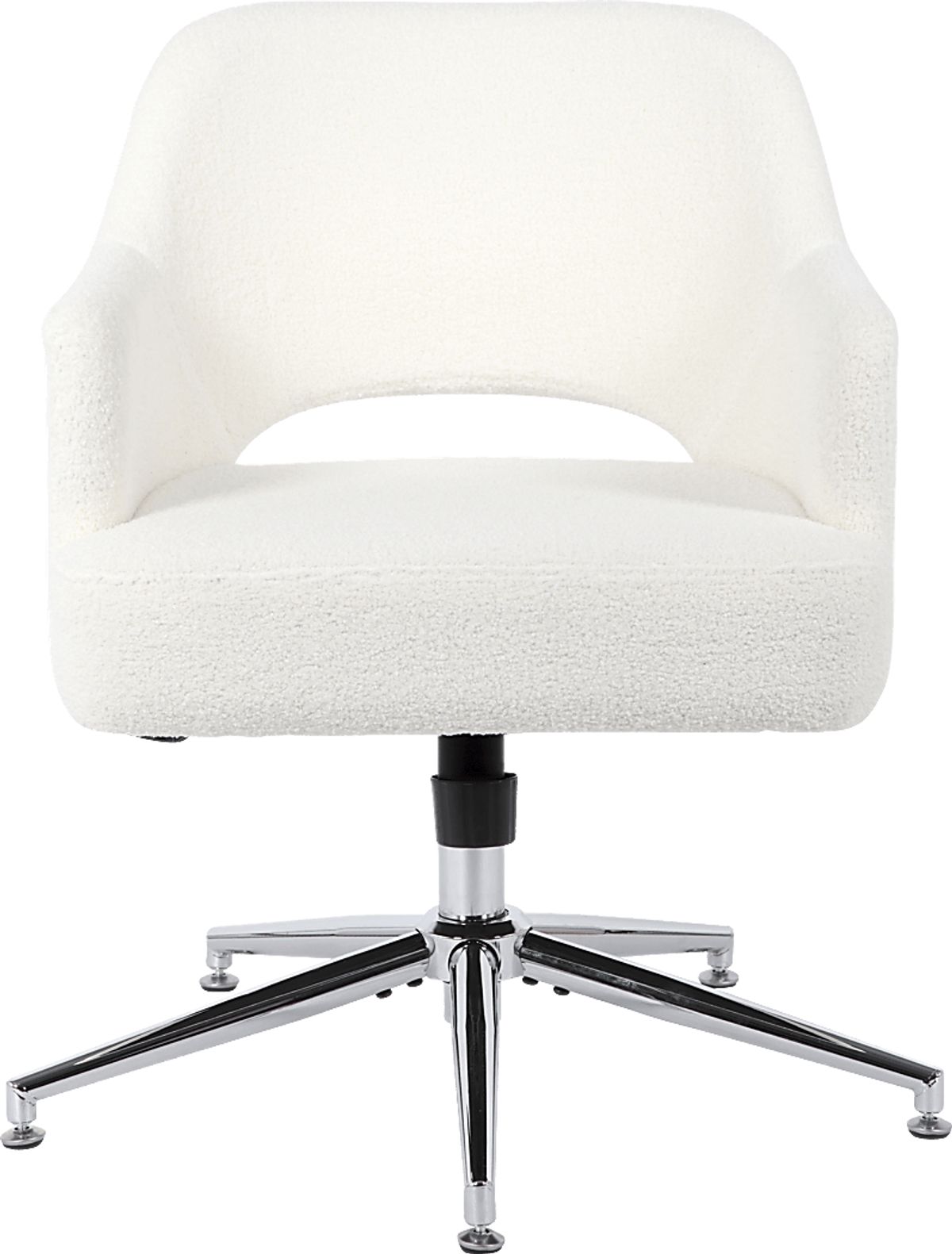 Silas Off-White Beige,White Polyester Fabric Desk Chair | Rooms to Go