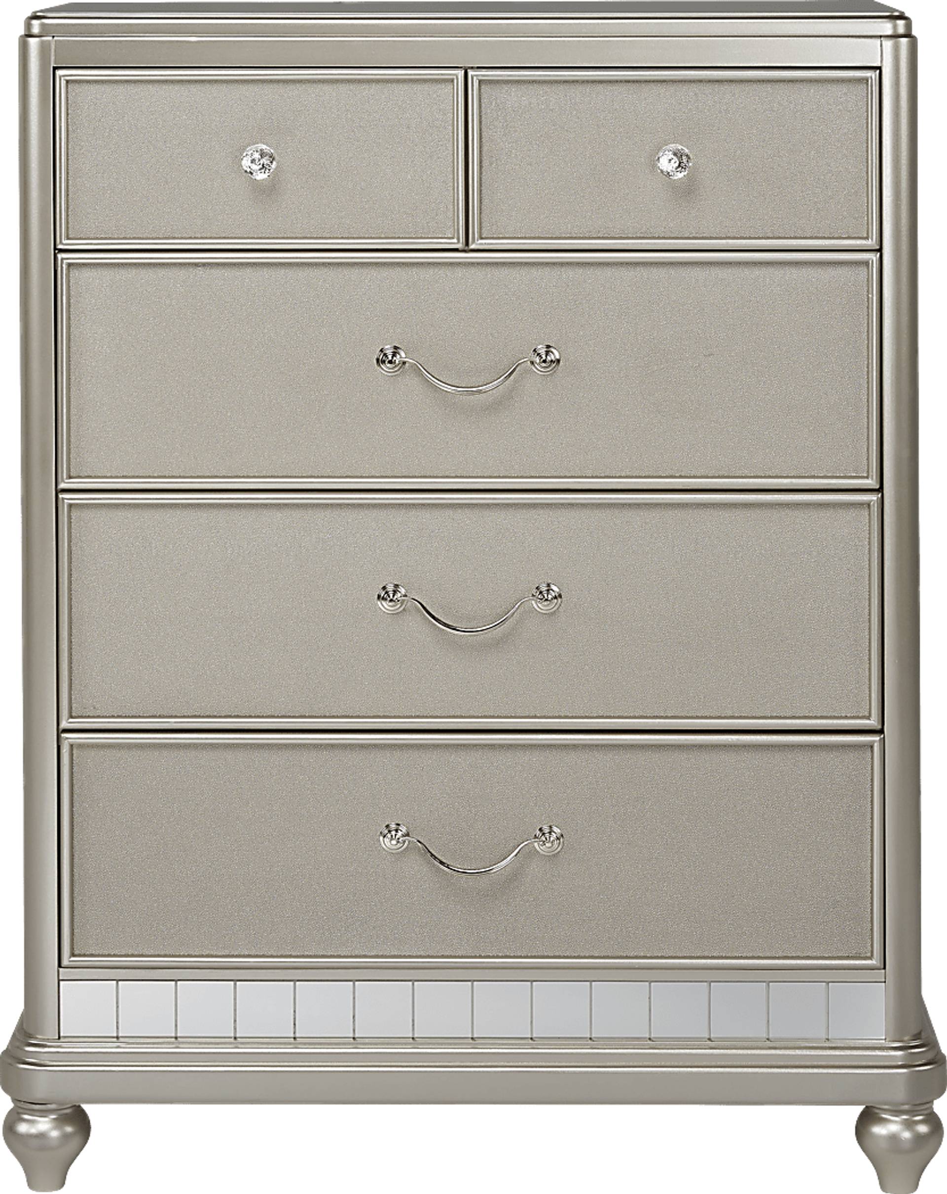 Sofia Vergara Petit Paris 5 Pc Silver Gray Full Bedroom Set With ...