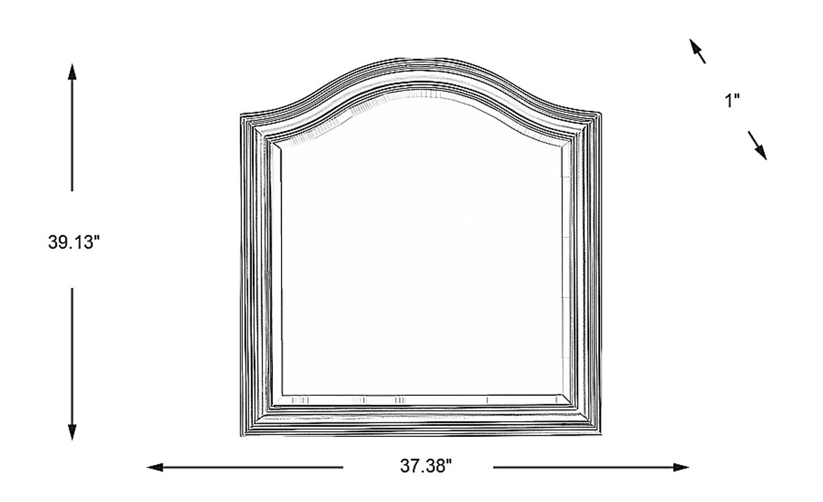 Rooms To Go Kids Petit Paris Silver Gray Mirror | Rooms to Go