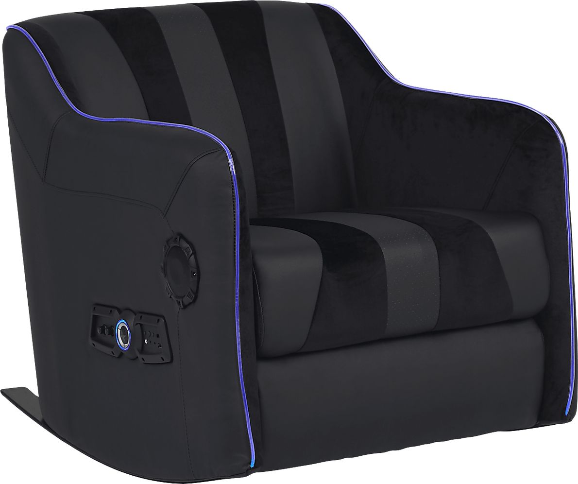 Kids Sound Trek Black Gaming Rocker - Rooms To Go