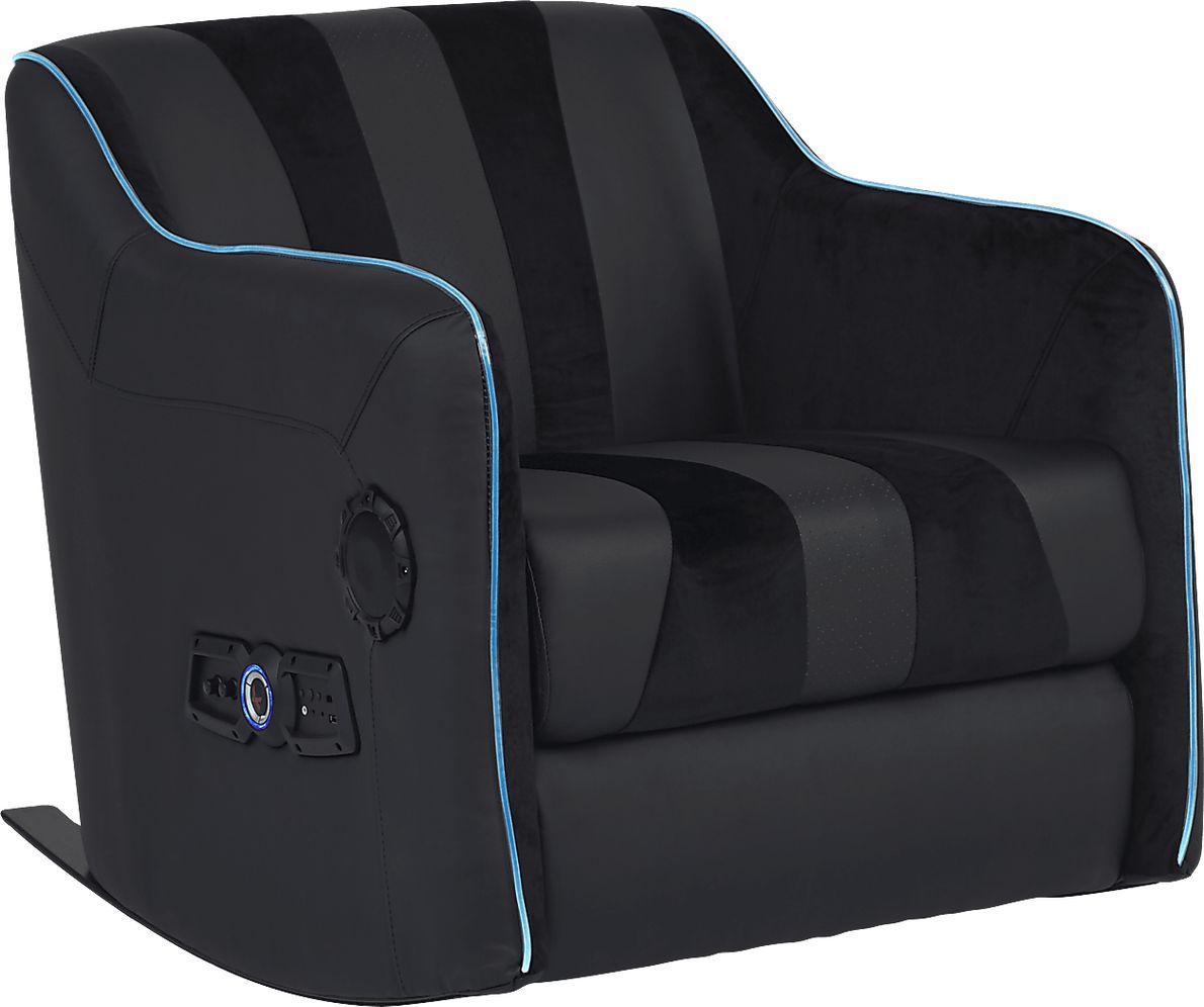 Kids Sound Trek Black Gaming Rocker - Rooms To Go