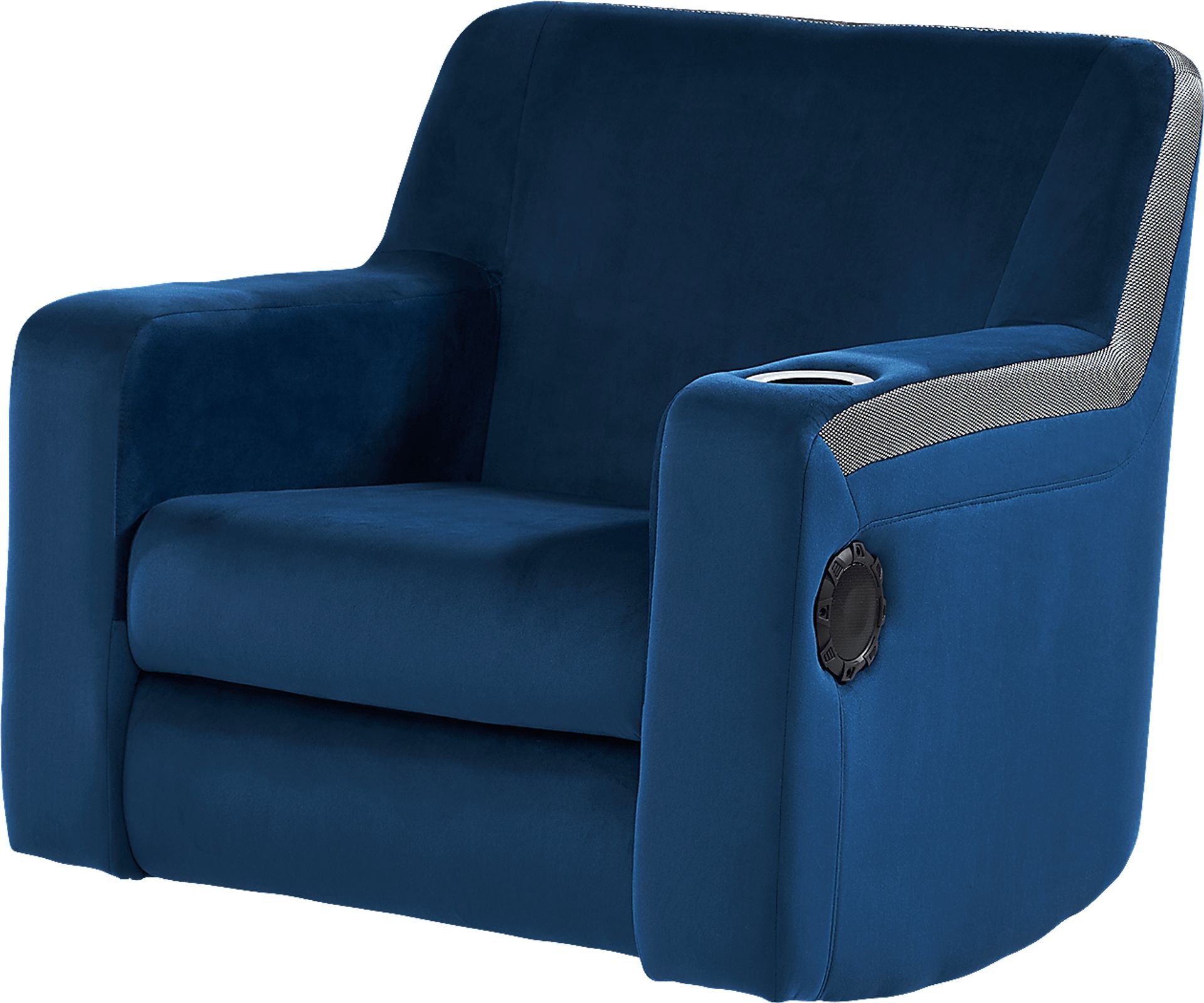 Sound Trek Blue Faux Leather Fabric Video Rocker | Rooms to Go