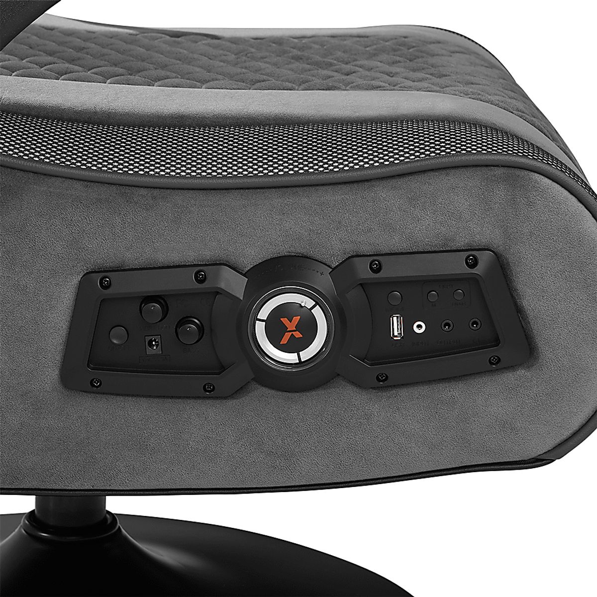 Sound Trek Gray Faux Leather Fabric Video Chair | Rooms to Go