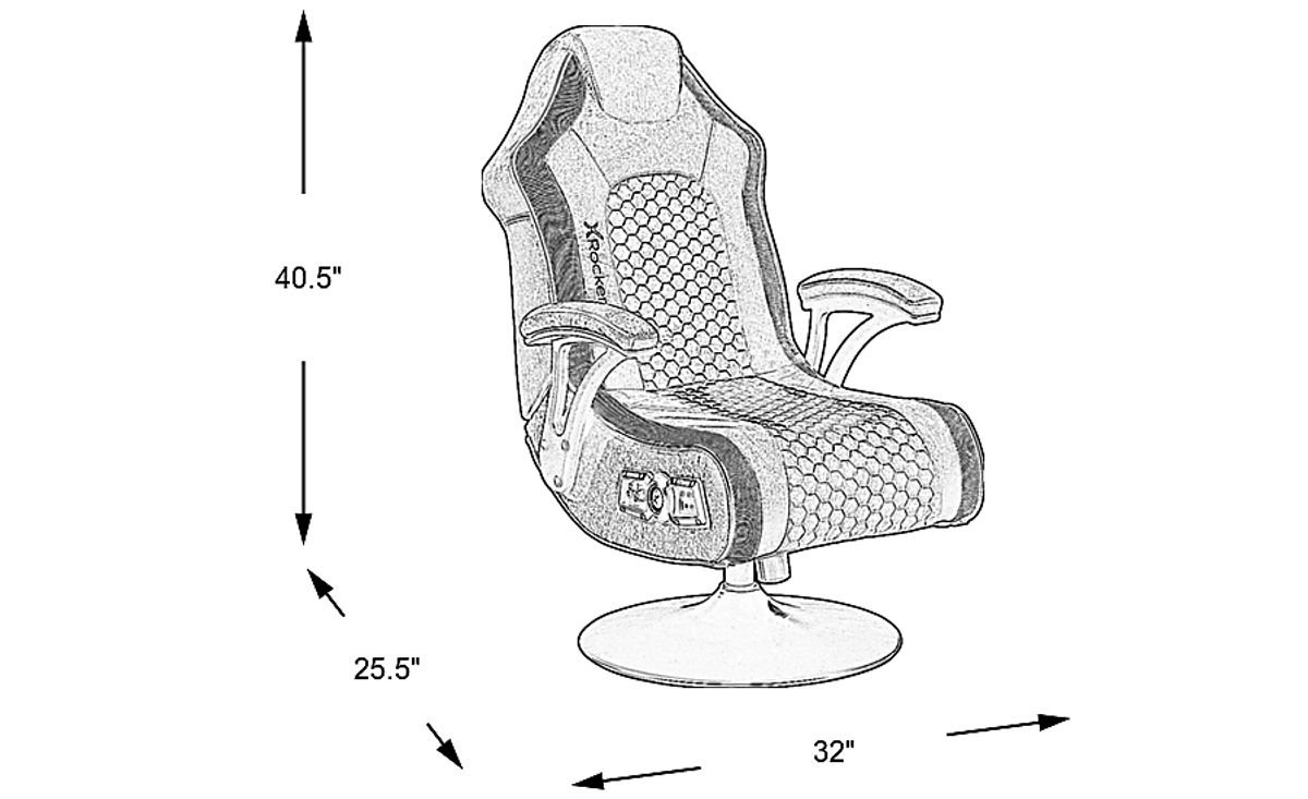 Sound Trek Gray Faux Leather Fabric Video Chair | Rooms to Go