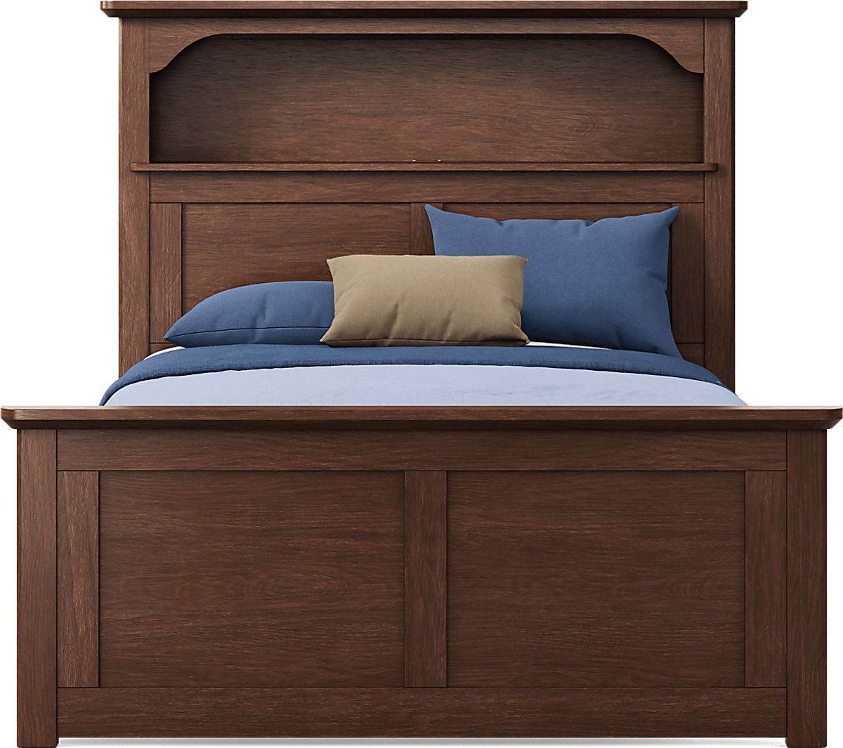 Regen South Bend 5 Pc Brown Cherry Dark Wood Full Bedroom Set With ...
