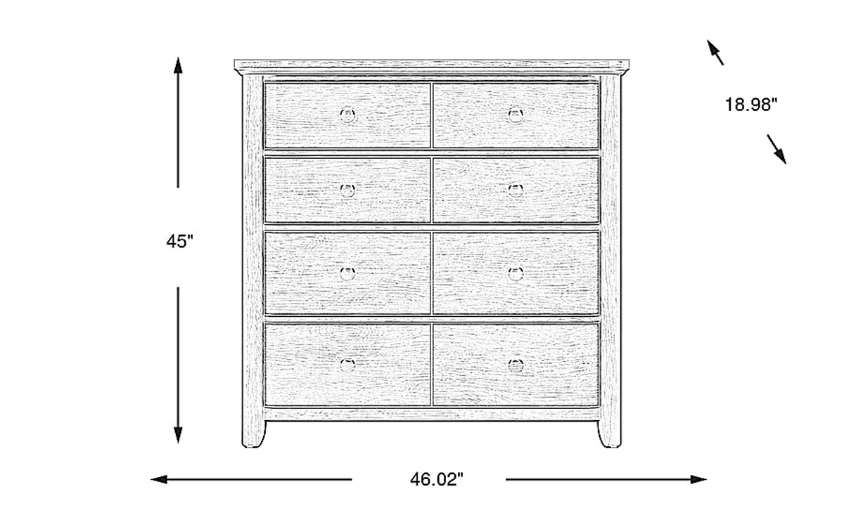 Regen South Bend Brown Cherry Dark Wood Chesser | Rooms to Go