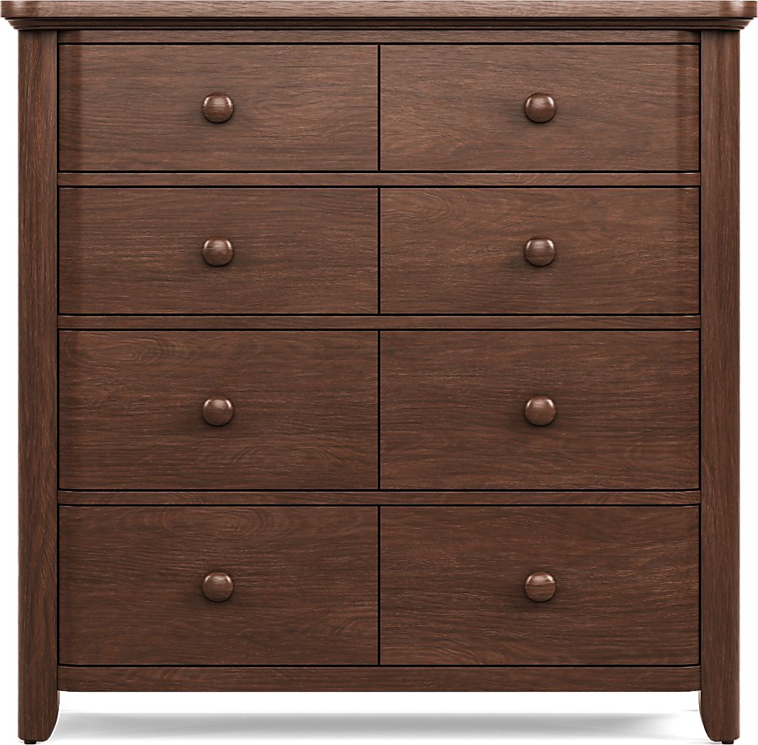 Regen South Bend 5 Pc Brown Cherry Dark Wood Full Bedroom Set With ...