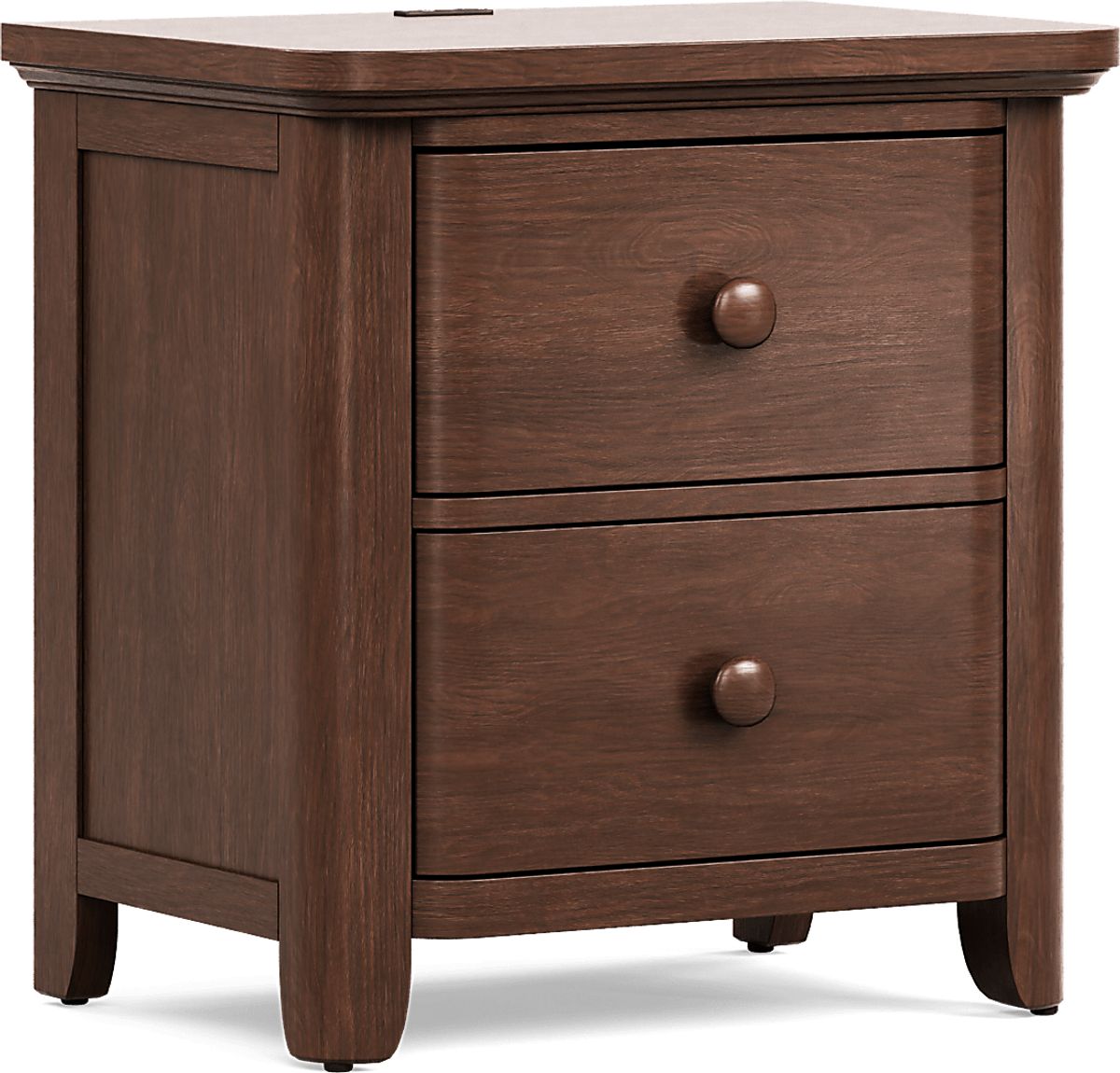 Regen South Bend Brown Cherry Dark Wood Nightstand | Rooms to Go