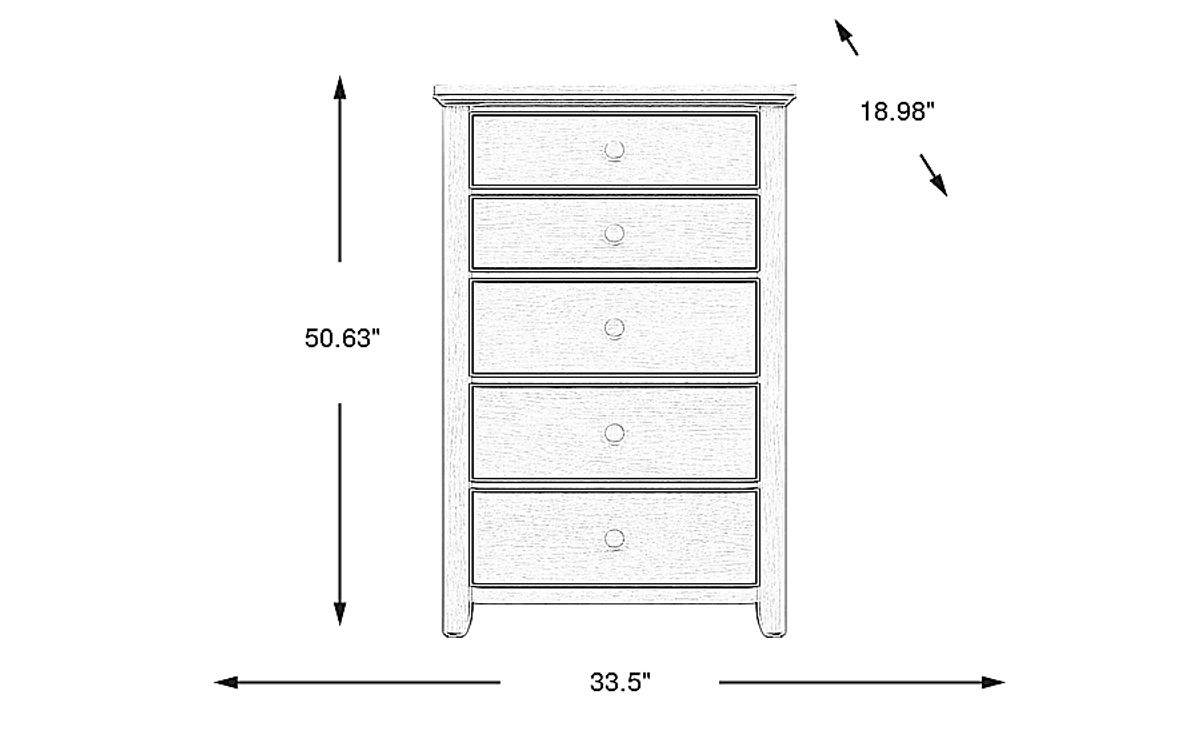 Regen South Bend Washed White Chest | Rooms to Go