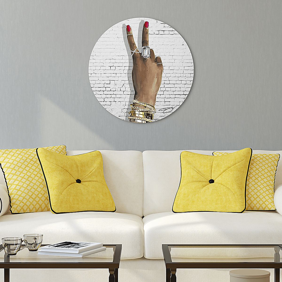 Sparkling Peace Gray Artwork | Rooms to Go