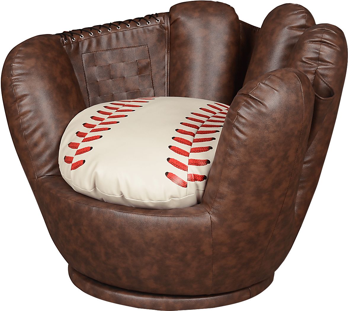 Kids Sports Zone Brown Glove Chair - Rooms To Go