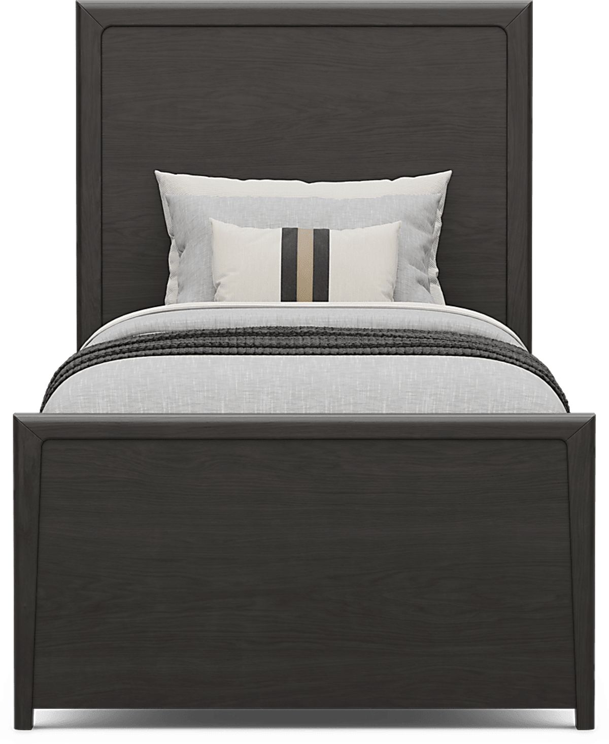 Stardust 3 Pc Charcoal Gray Twin Panel Bed | Rooms to Go