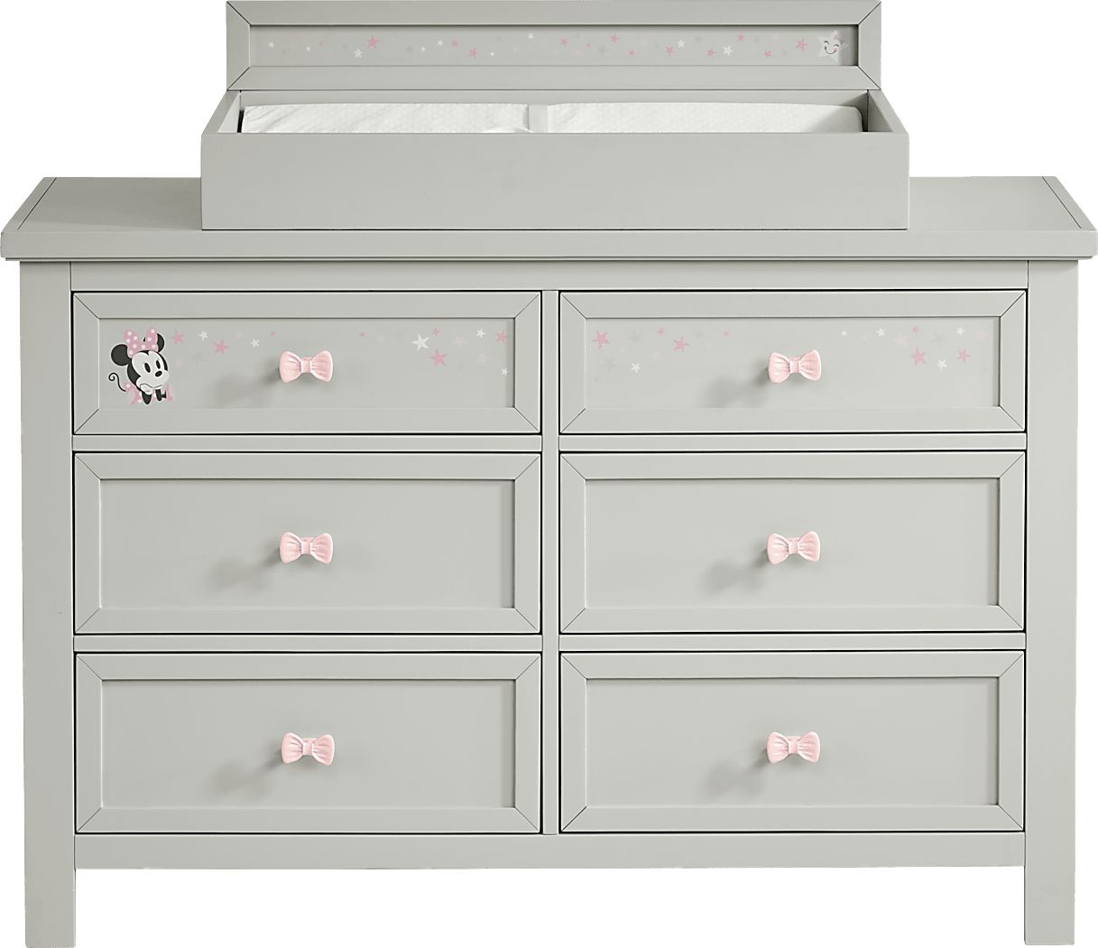 Disney Starry Dreams With Minnie Mouse Gray Dresser & Changing Set ...