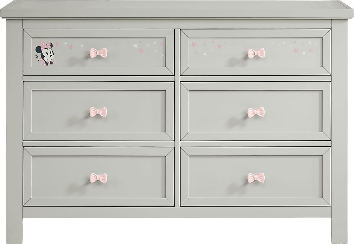 Disney Starry Dreams With Minnie Mouse Gray Dresser | Rooms to Go