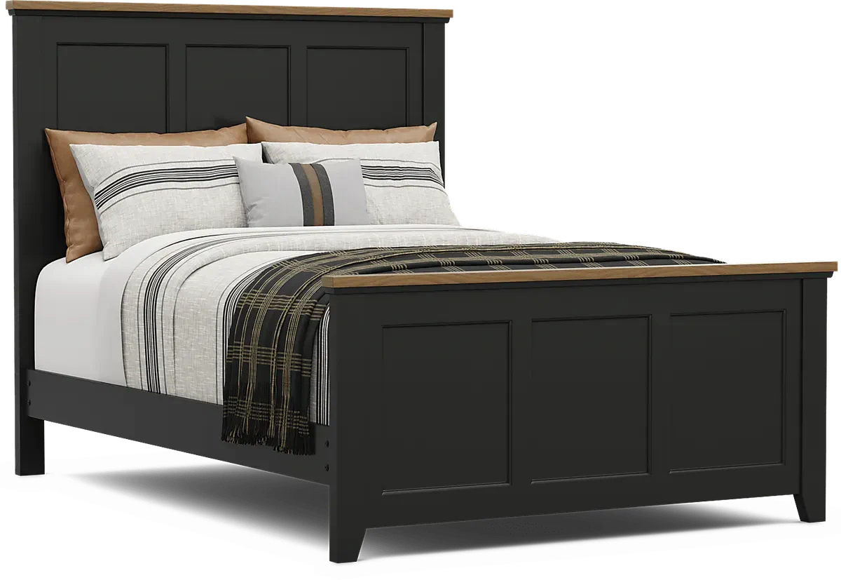 Sugar Hollow 5 Pc Black Black,Colors Full Bedroom Set With Chest, Full ...