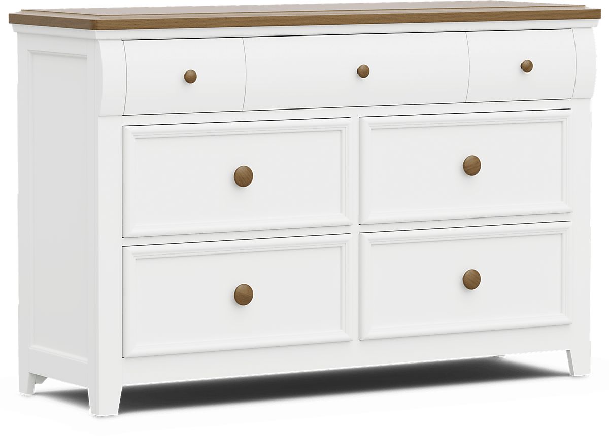 Sugar Hollow 5 Pc White Colors,White Twin Bedroom Set With Dresser ...