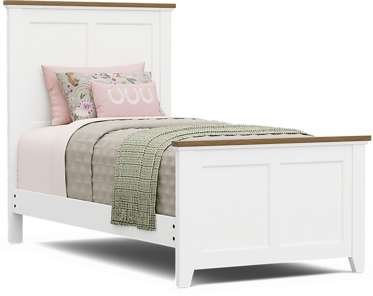 Sugar Hollow 5 Pc White Colors,White Twin Bedroom Set With Dresser ...