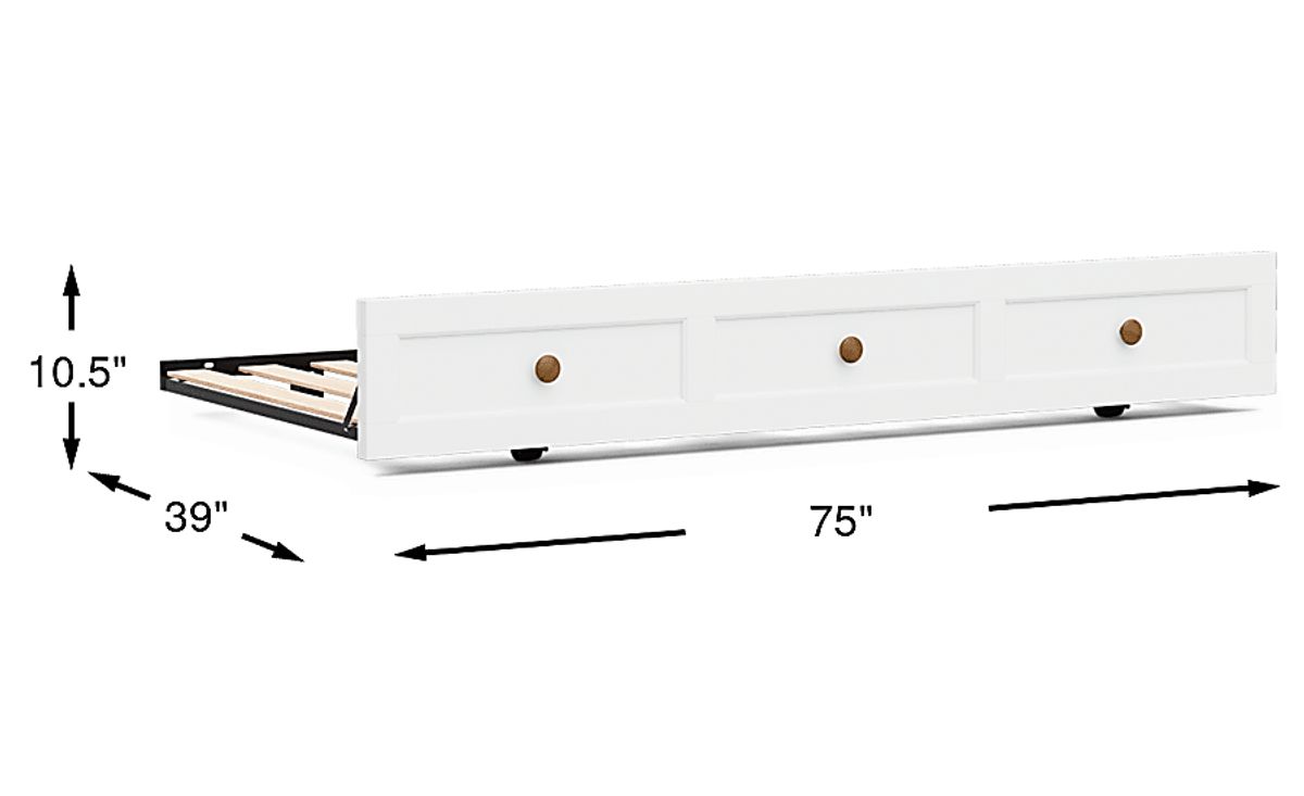 Sugar Hollow White Colors,White Twin Storage Trundle | Rooms to Go