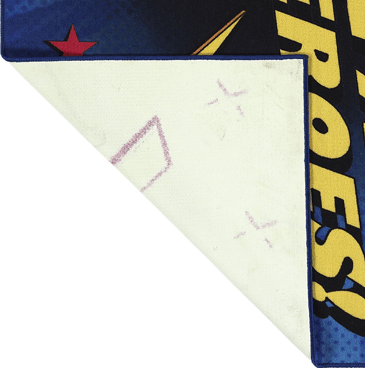 Superhero Call Navy Blue Rug | Rooms to Go