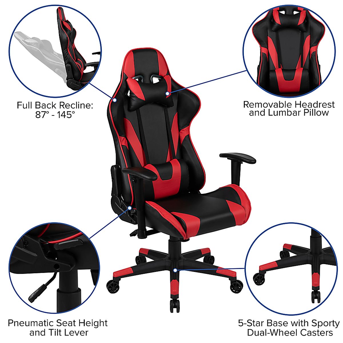 Trexxe Red Gaming Chair | Rooms to Go