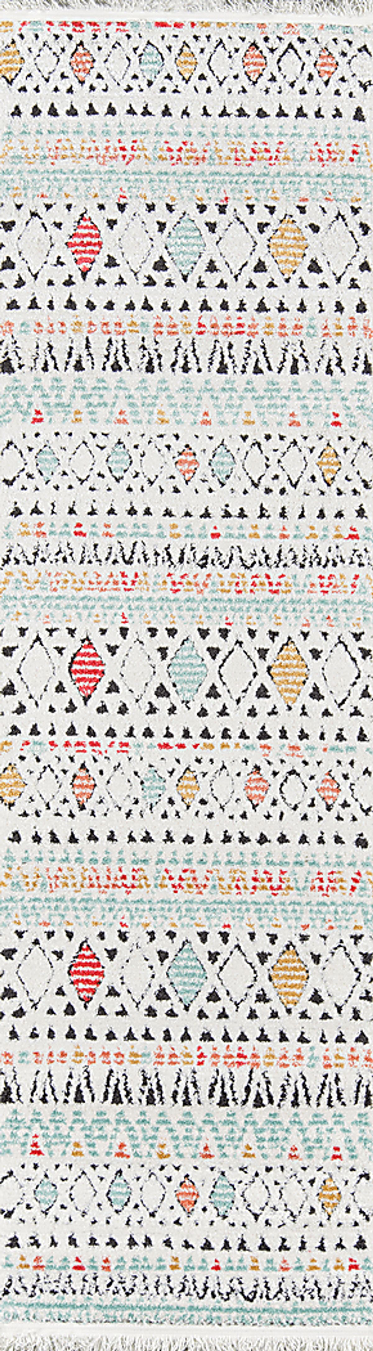 Triangle Dance Multi Polypropylene Fabric Rug | Rooms to Go