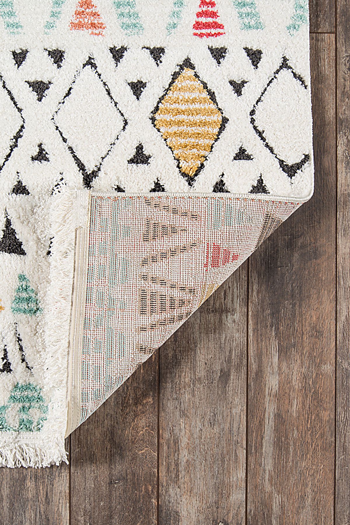 Triangle Dance Multi Polypropylene Fabric Rug | Rooms to Go