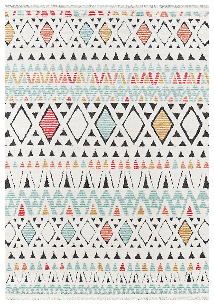 Triangle Dance Multi Polypropylene Fabric Rug - Rooms To Go