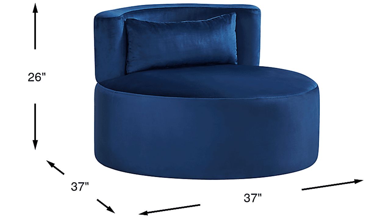 Valencia Blue Swivel Chair | Rooms to Go