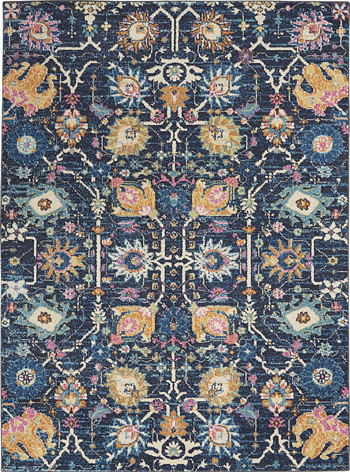 Verenna Blue Polypropylene Fabric Rug | Rooms to Go