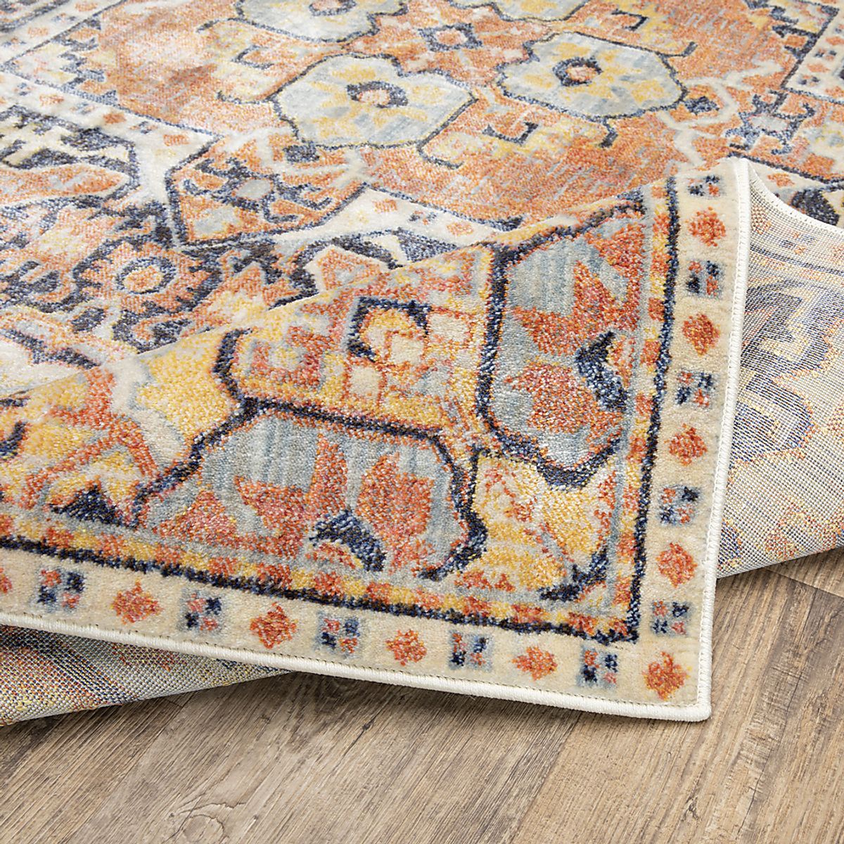 Vintage Haven II Blue,Orange Blue,Orange,Red Rugs | Rooms to Go