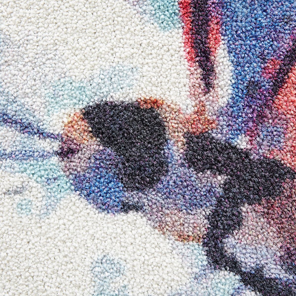 Watercolor Flutter Purple Red Rug | Rooms to Go