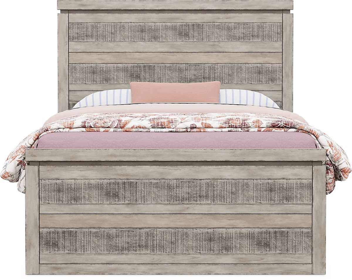 Westover Hills Jr. Gray 3 Pc Full Panel Bed With 2 Storage Rails ...