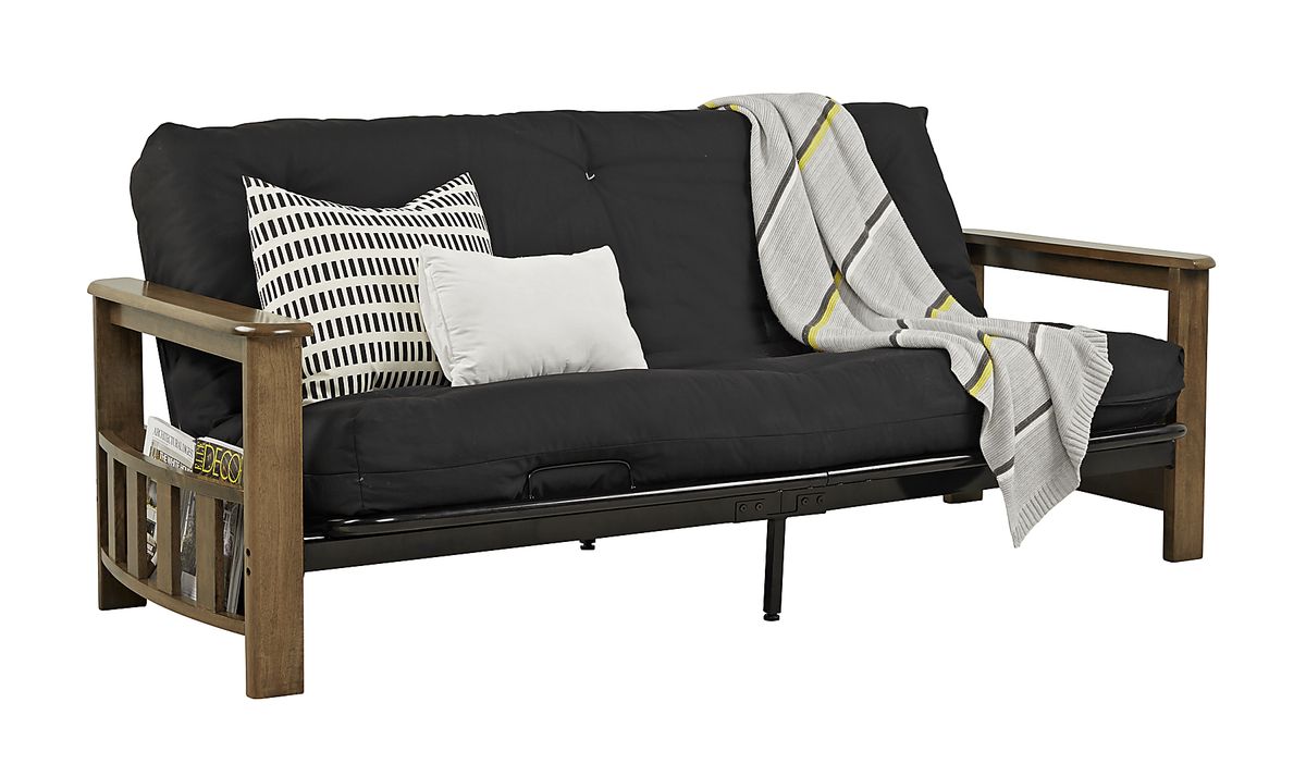 Wheaton Walnut Dark Wood Futon | Rooms to Go