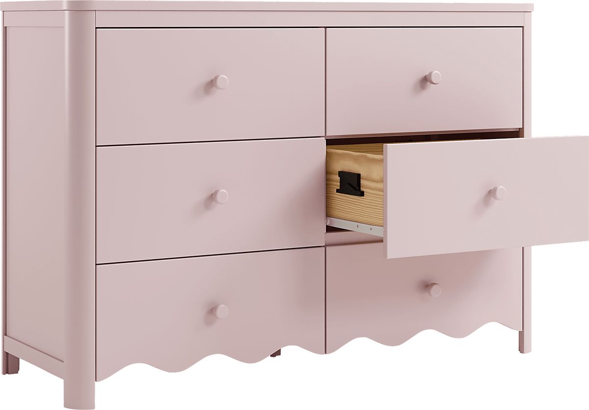 Zoana Pink Colors 6 Drawer Dresser | Rooms to Go