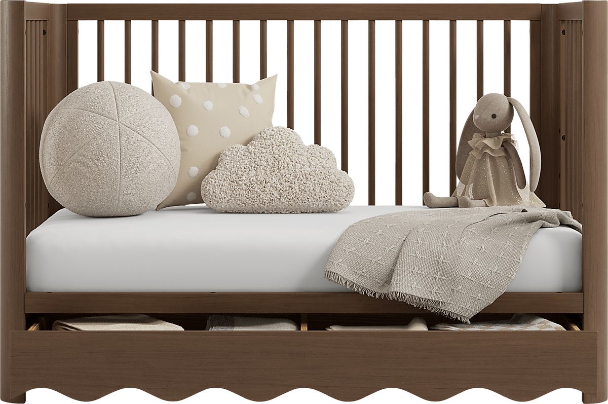 Zoana Brown Dark Wood Crib | Rooms to Go