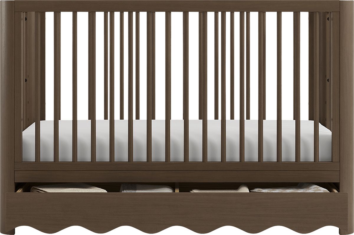 Zoana Brown Dark Wood Crib | Rooms to Go