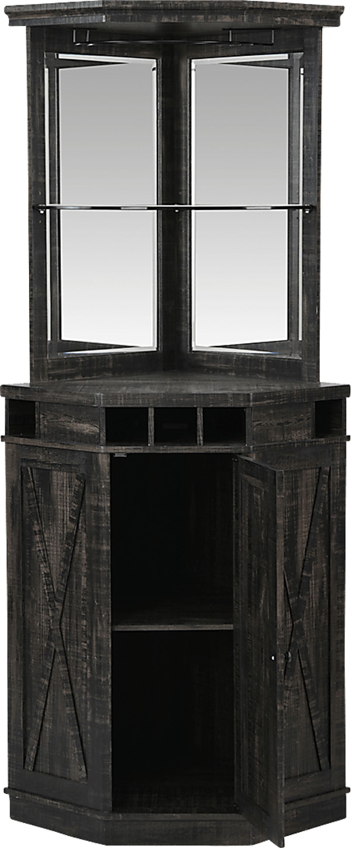 Kilso Charcoal Gray Bar Cabinet | Rooms to Go