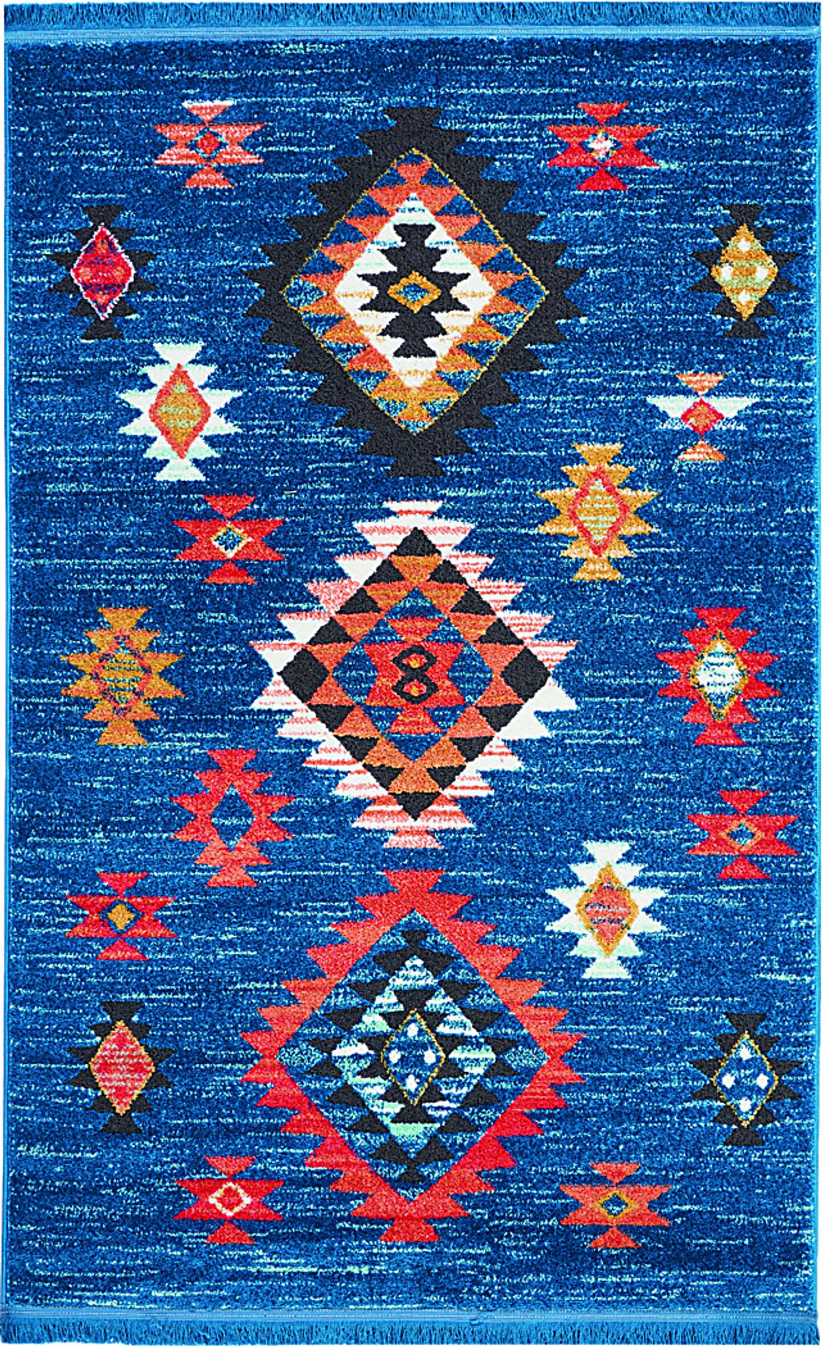 Kima Blue Polypropylene Fabric Rug | Rooms to Go