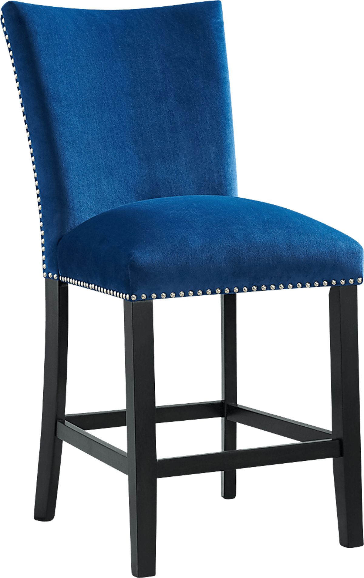 Kimlie Blue Polyester Fabric Counter Stool Set Of 2 | Rooms to Go