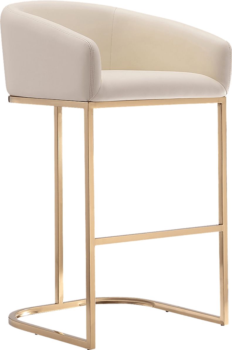 Kimron Beige Colors,Light Wood,White Barstool - Rooms To Go