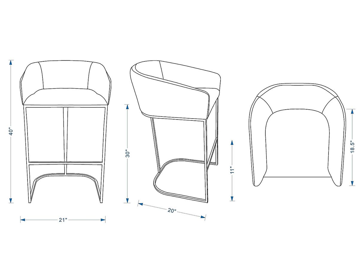 Kimron Gold Colors,Metal Black Vinyl Fabric Barstool | Rooms to Go