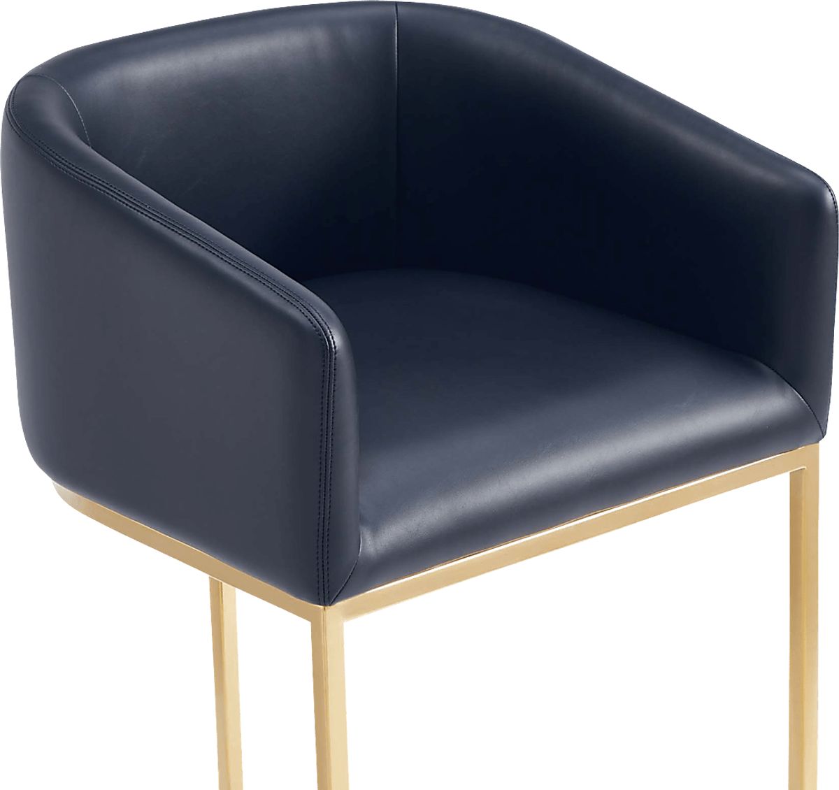 Kimron Gold Colors,Metal Black Vinyl Fabric Barstool | Rooms to Go