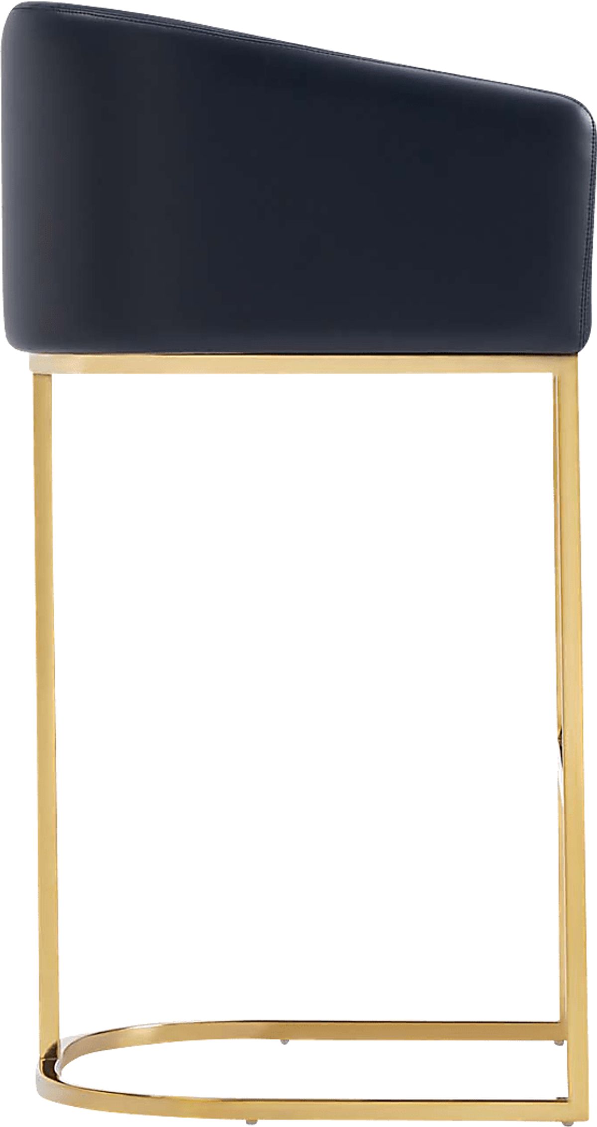 Kimron Gold Colors,Metal Black Vinyl Fabric Barstool | Rooms to Go