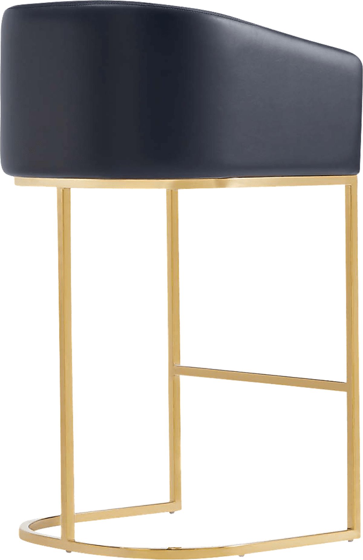 Kimron Gold Colors,Metal Black Vinyl Fabric Barstool | Rooms to Go