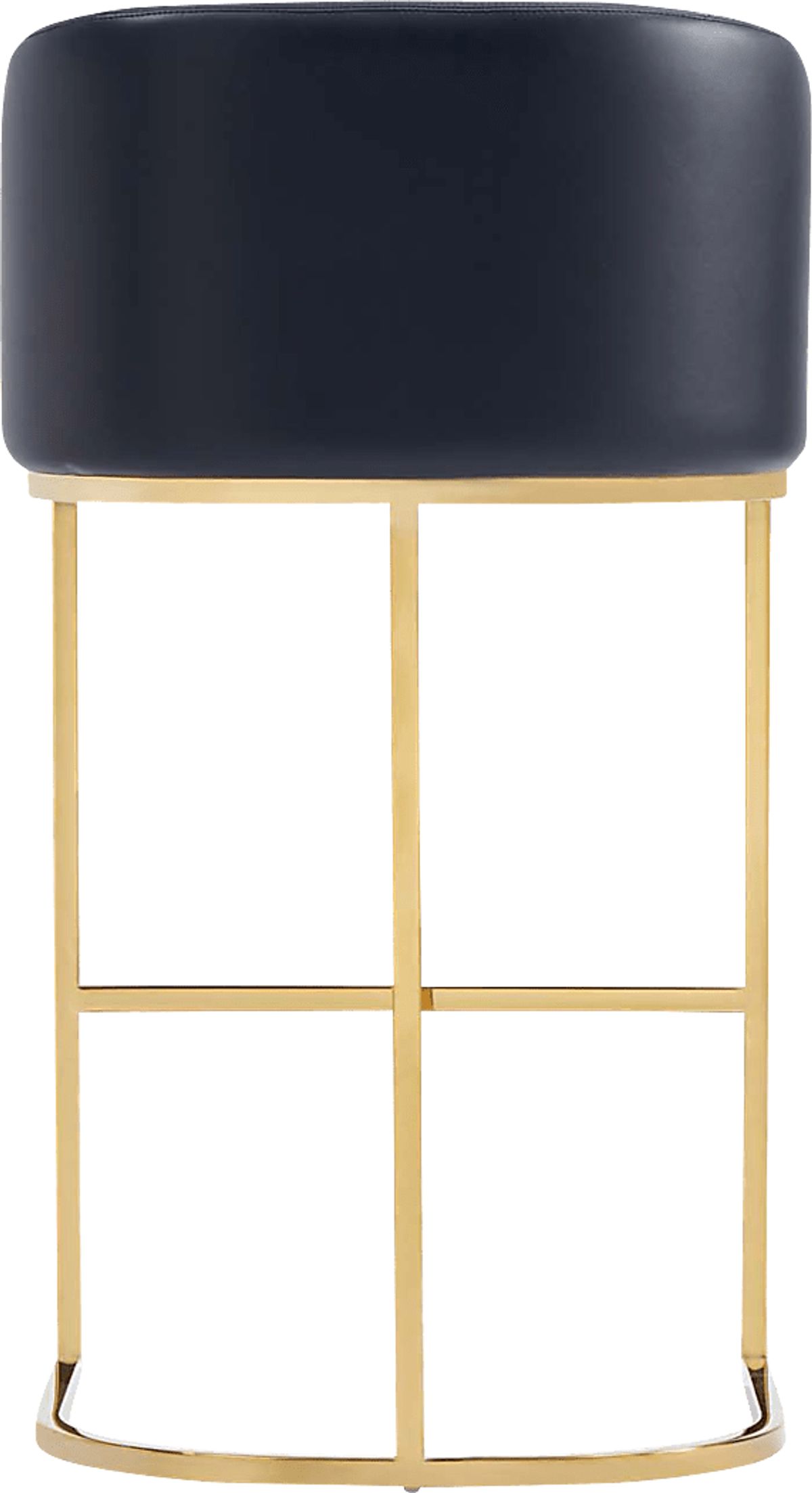 Kimron Gold Colors,Metal Black Vinyl Fabric Barstool | Rooms to Go