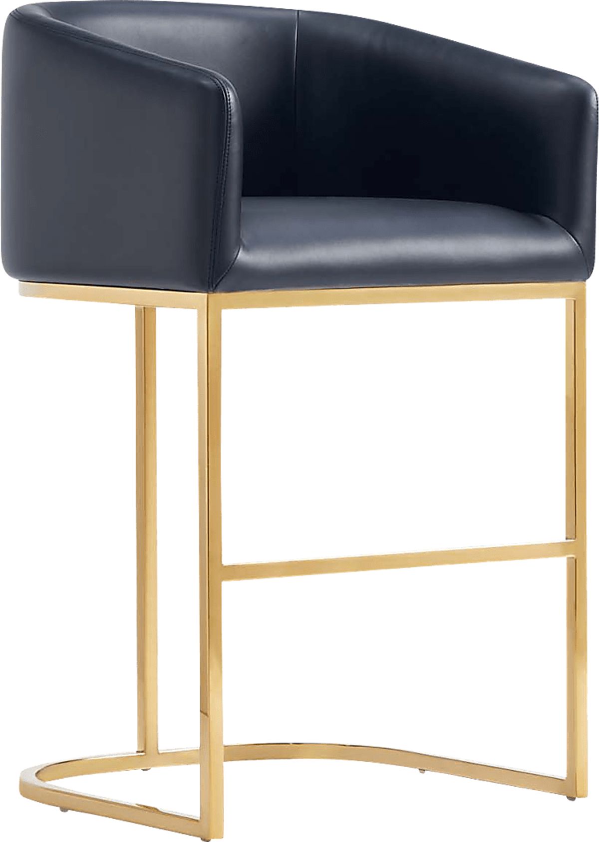Kimron Gold Colors,Metal Black Vinyl Fabric Counter Stool | Rooms to Go