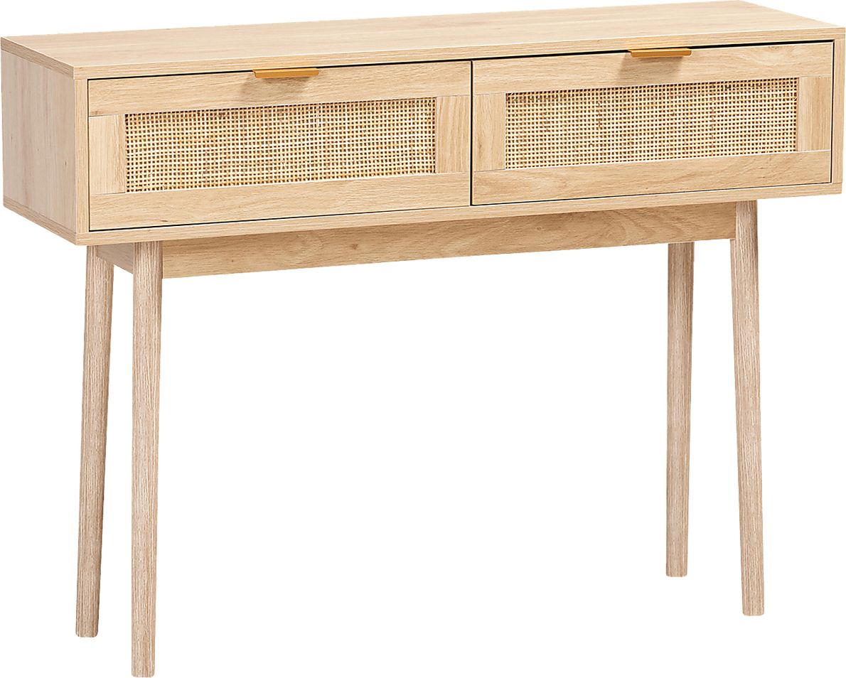 Kincell Brown Dark Wood Sofa Table - Rooms To Go